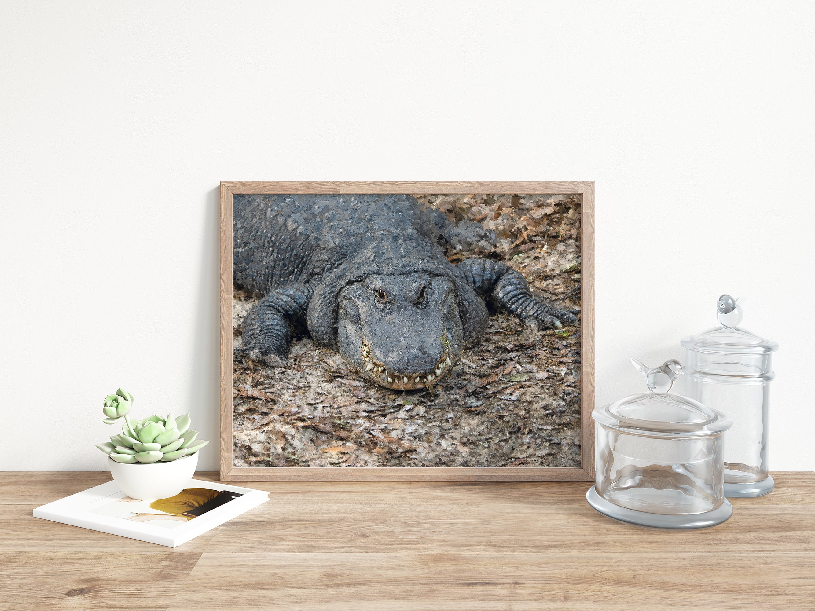 AMERICAN ALLIGATOR, Fine Art Print, Florida Wildlife, Nature, Original ...