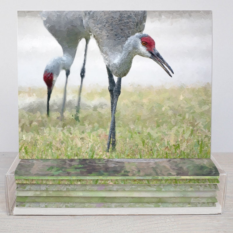 Crane Card - Etsy