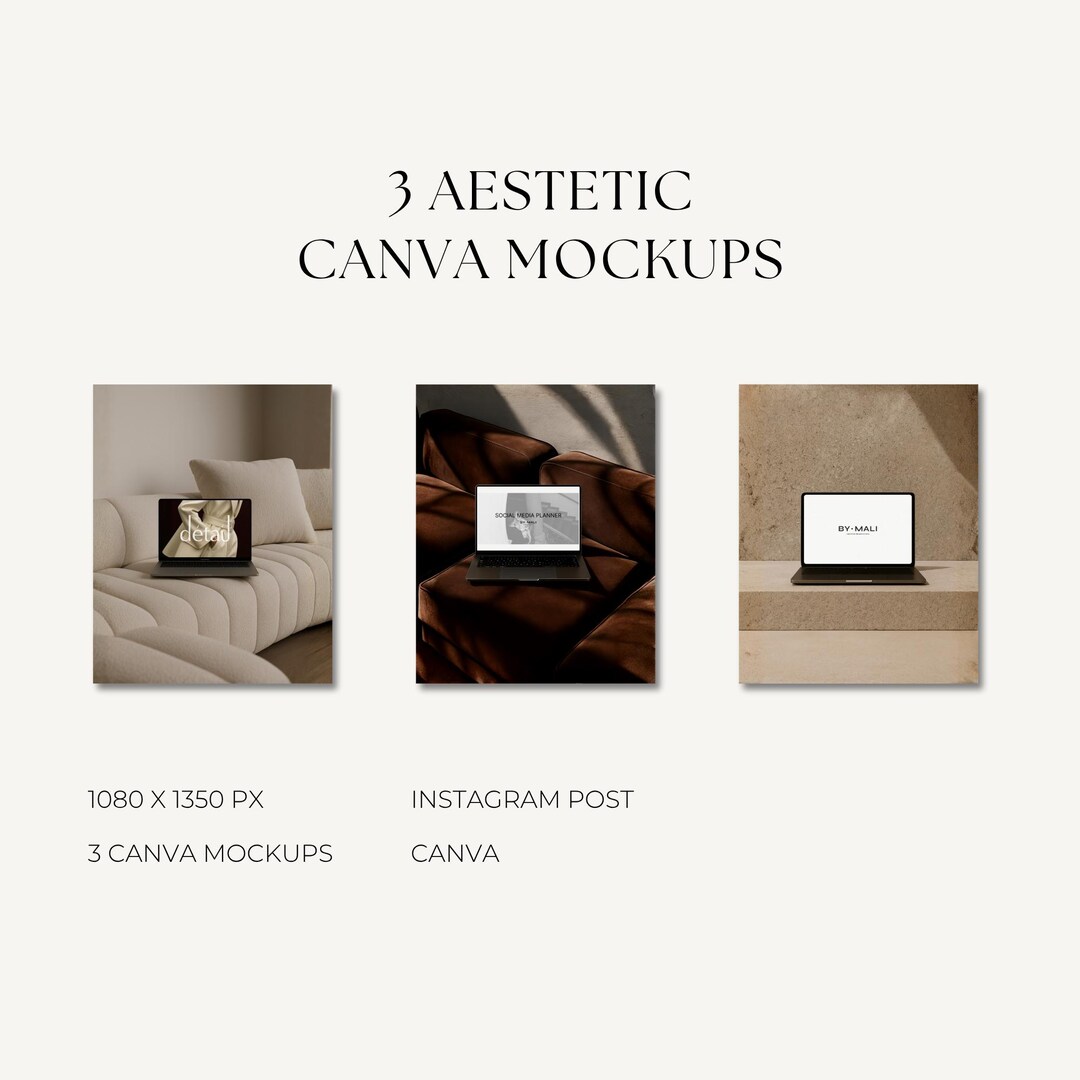 MacBook Pro Canva Mockup Bundle - Etsy