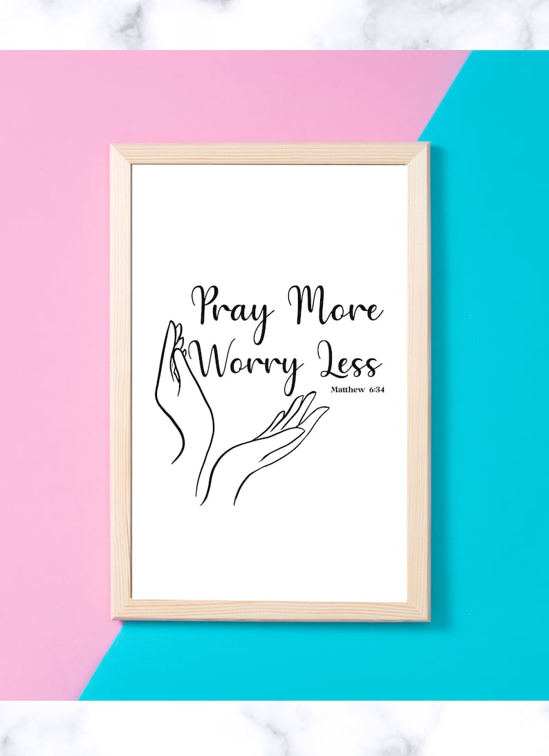 Pray More Worry Less Svg Png Pdf Eps Dxf/pray More/pray Svg/worry Less ...