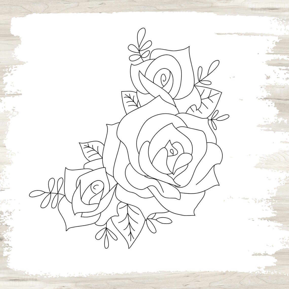 Curved Roses Single Line SVG Png Dxf Eps Pdf - Etsy