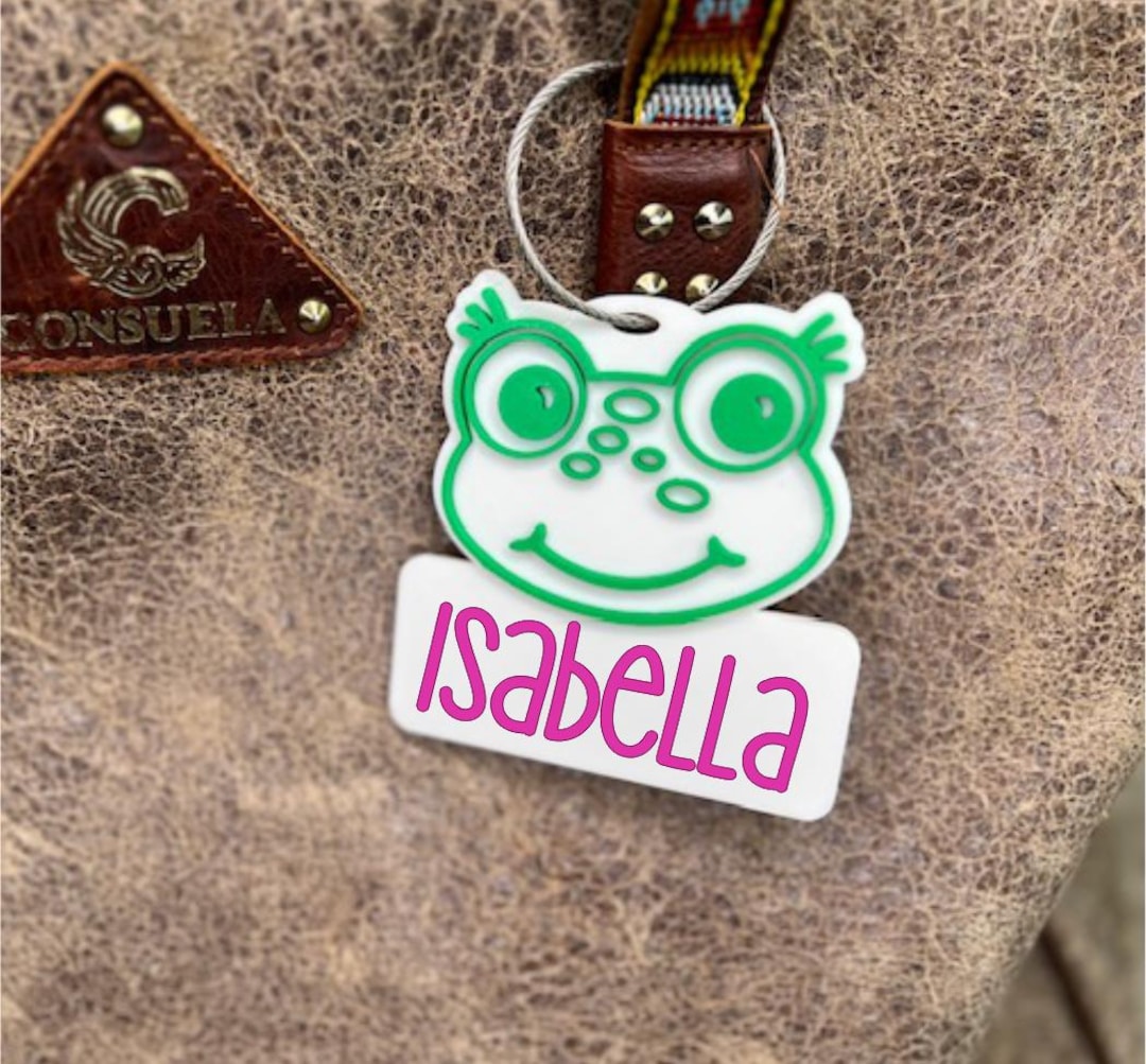 Personalized Frog Name Tag: 3D Printed Backpack Charm - Etsy