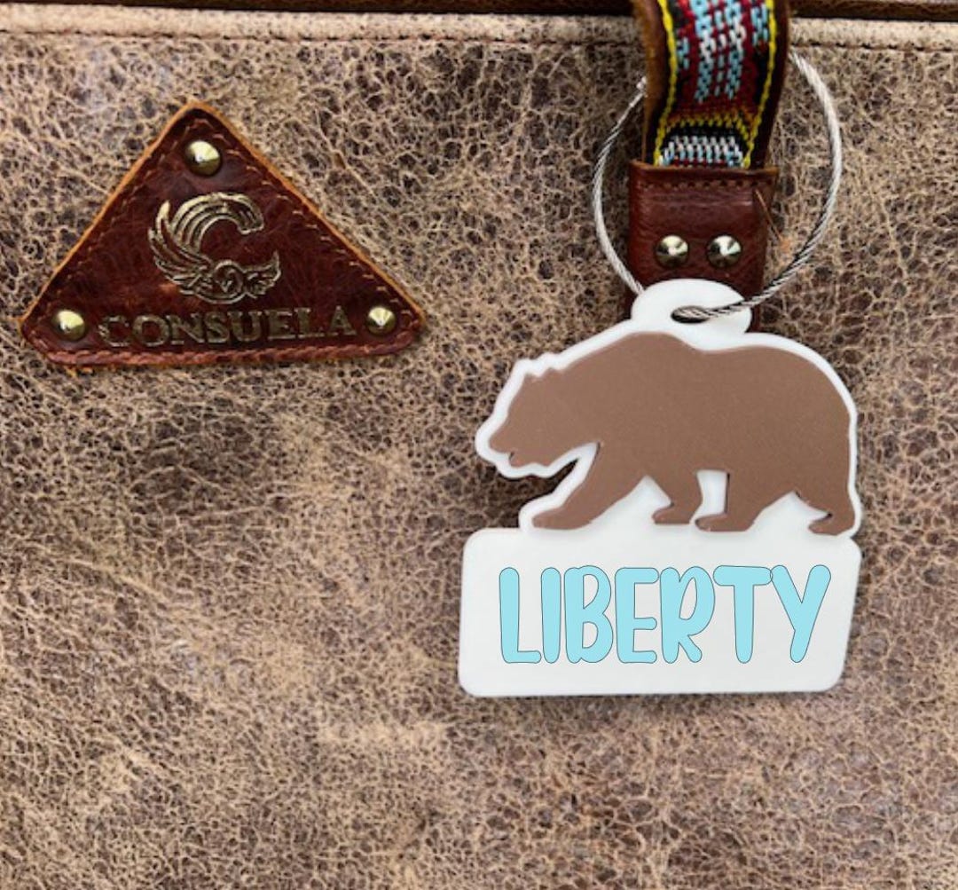 Personalized Bear Name Tag: 3D Printed Backpack Charm - Etsy
