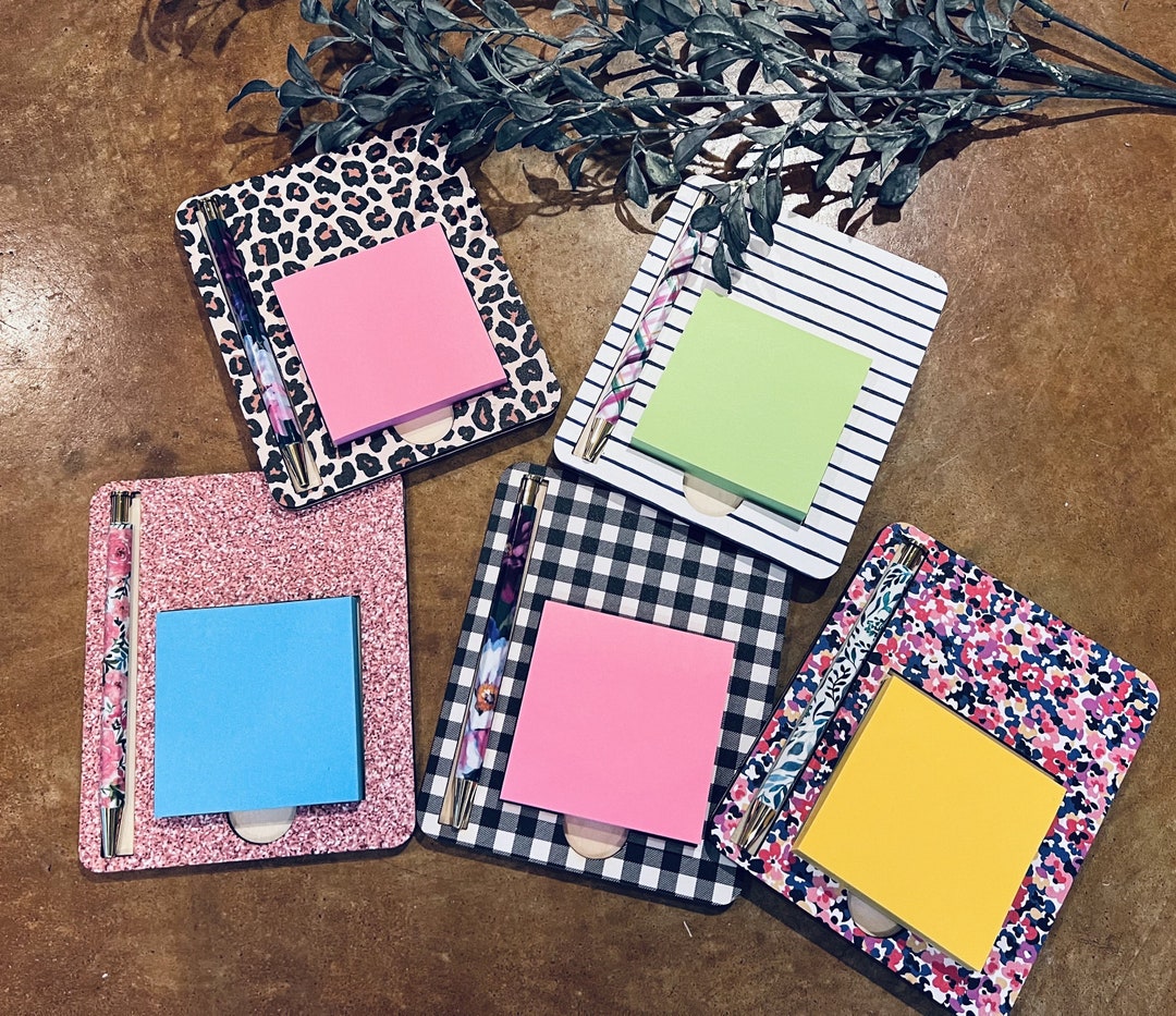 Post It Note and Pen Holder With Personalization! Teacher Appreciation ...