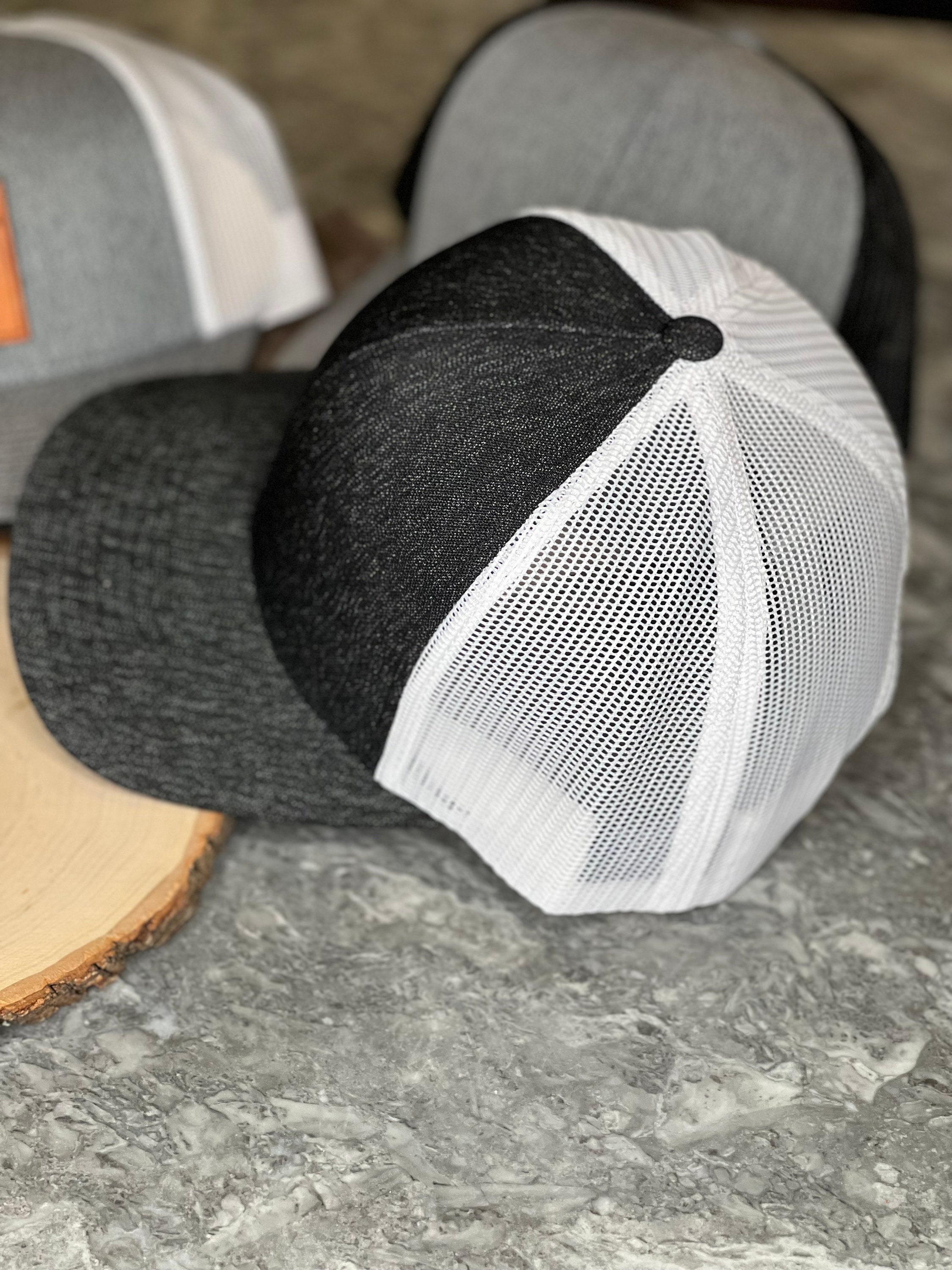 Custom Handwritten Leather Patch Hat - Engraved Richardson Snapback - Etsy