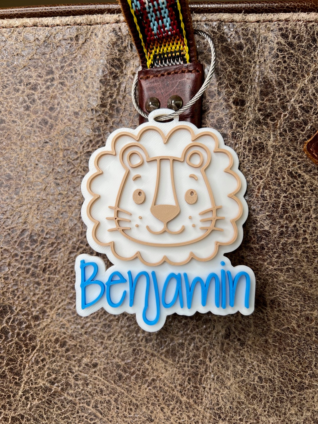 Personalized Lion Name Tag: 3D Printed Bogg Bag Charm - Etsy