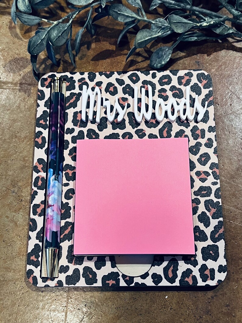 Post It Note and Pen Holder With Personalization! Teacher Appreciation ...