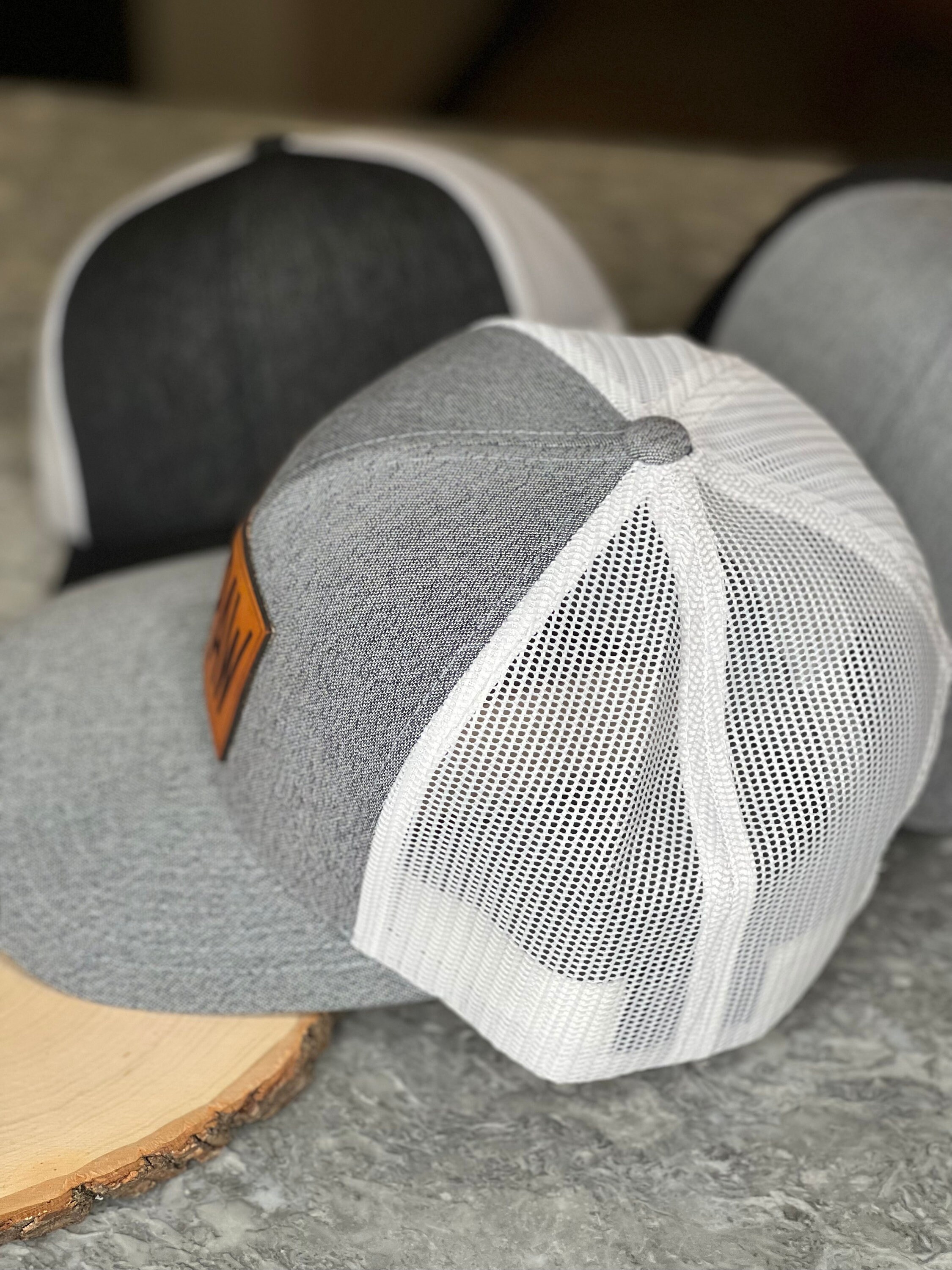 Engraved Leather Bass Fish Patch Hat - Richardson Snapback - Etsy