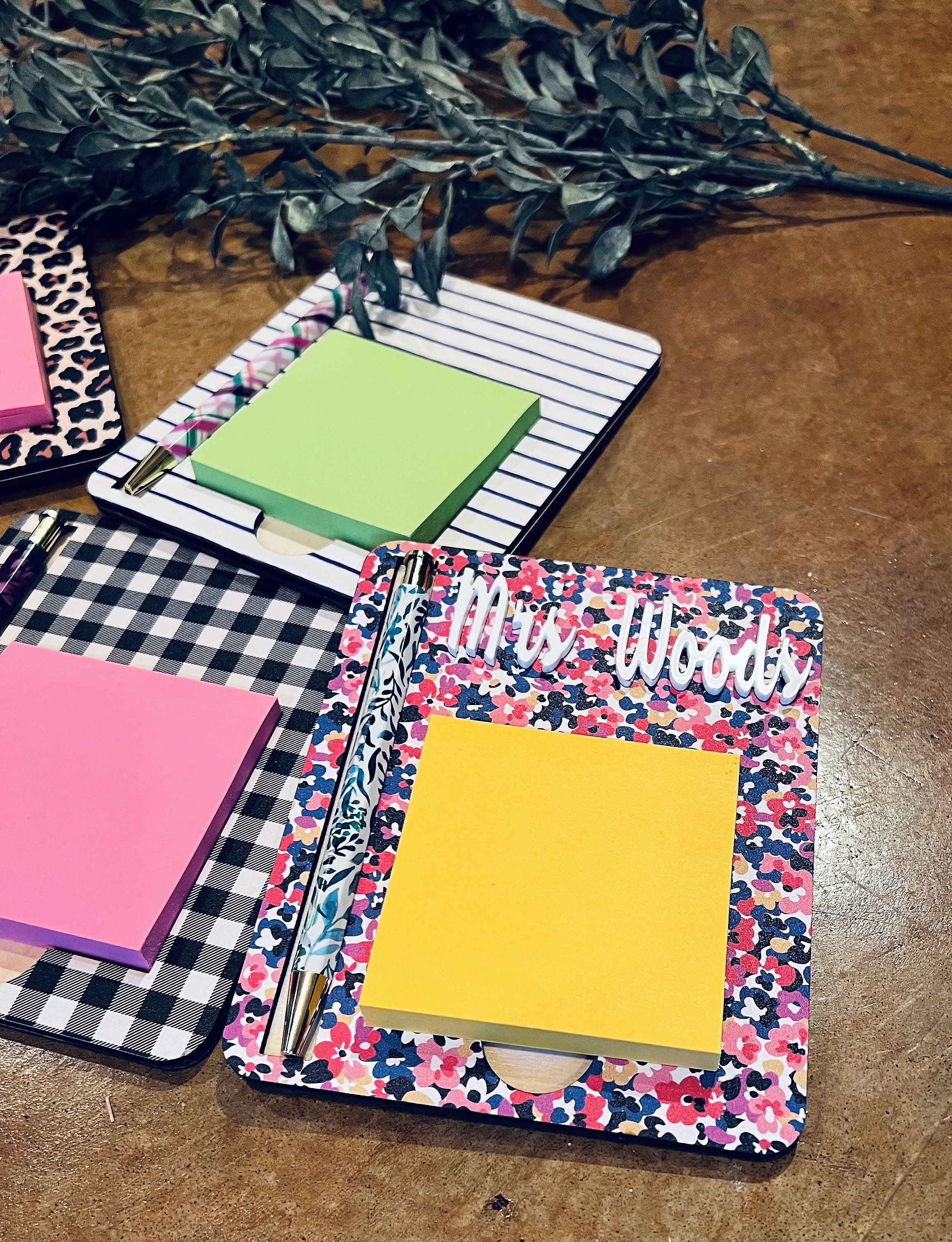 Post It Note and Pen Holder With Personalization! Teacher Appreciation ...