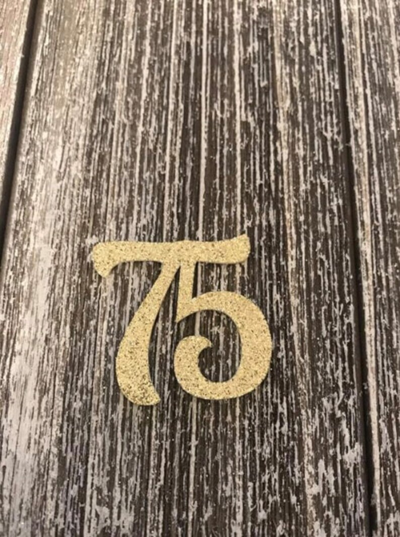 75th Birthday Anniversary Party Glitter Table Confetti Decorations - Etsy