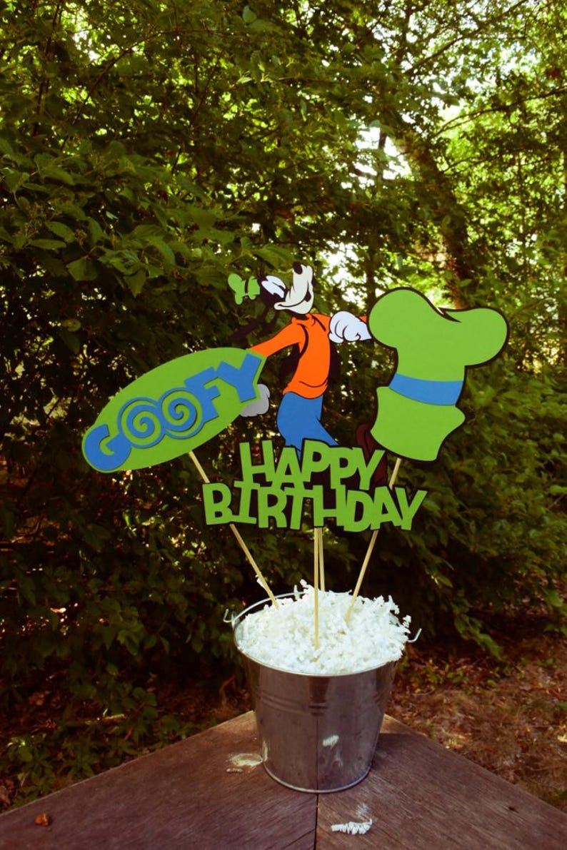 Goofy Birthday Party Centerpiece Table Decorations Kids Birthday ...