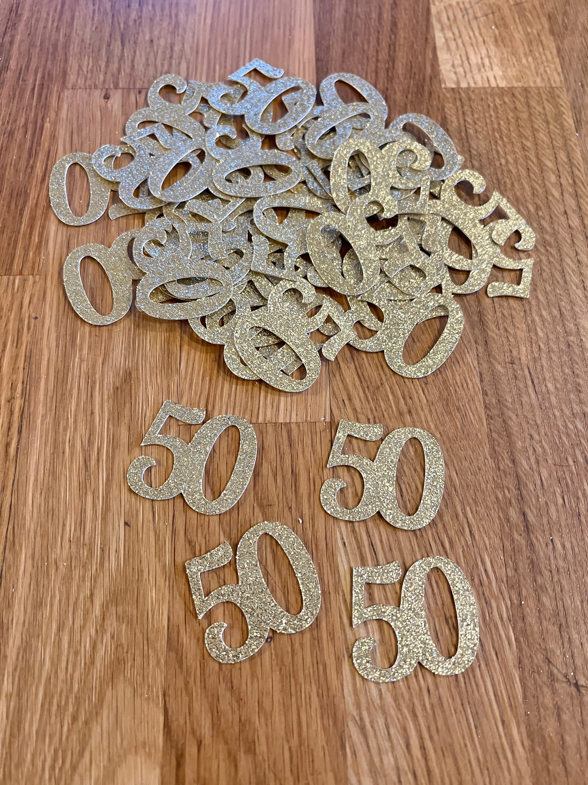 50th Birthday Anniversary Party Glitter Table Confetti Decorations - Etsy