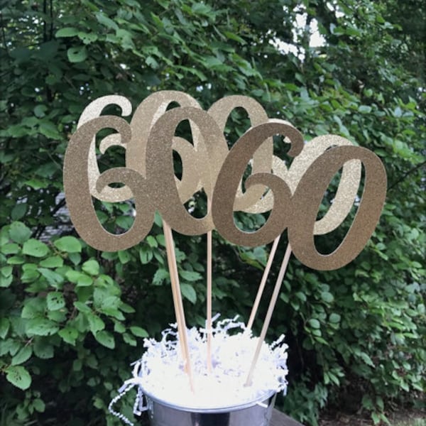 60th Anniversary Table Centerpiece - Etsy