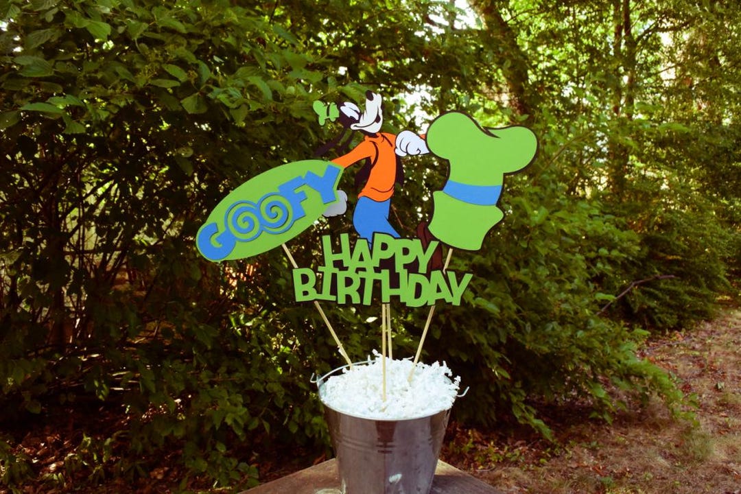 Goofy Birthday Party Centerpiece Table Decorations Kids Birthday ...