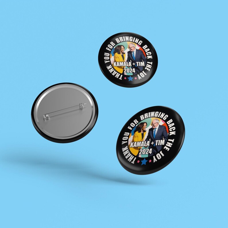 Thank You for Bringing Back the Joy Kamala 2024 Pin Button Set, Kamala ...