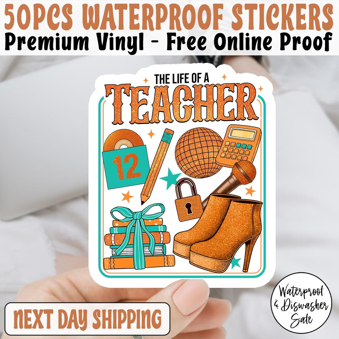The Life of A Teacher Sticker/car Magnet, Teacher Vinyl Decal, Cute ...