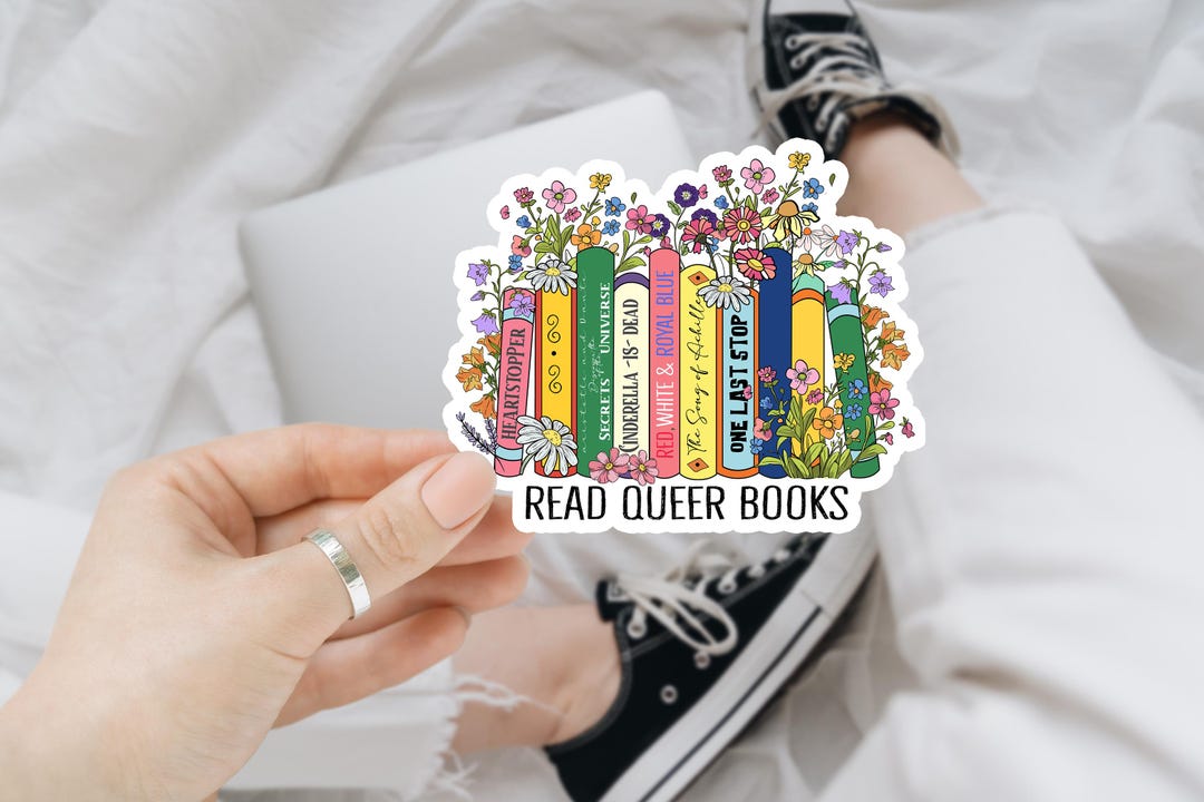 Read Queer Books LGBT Car Magnet/sticker, Read Banned Books Rainbow ...