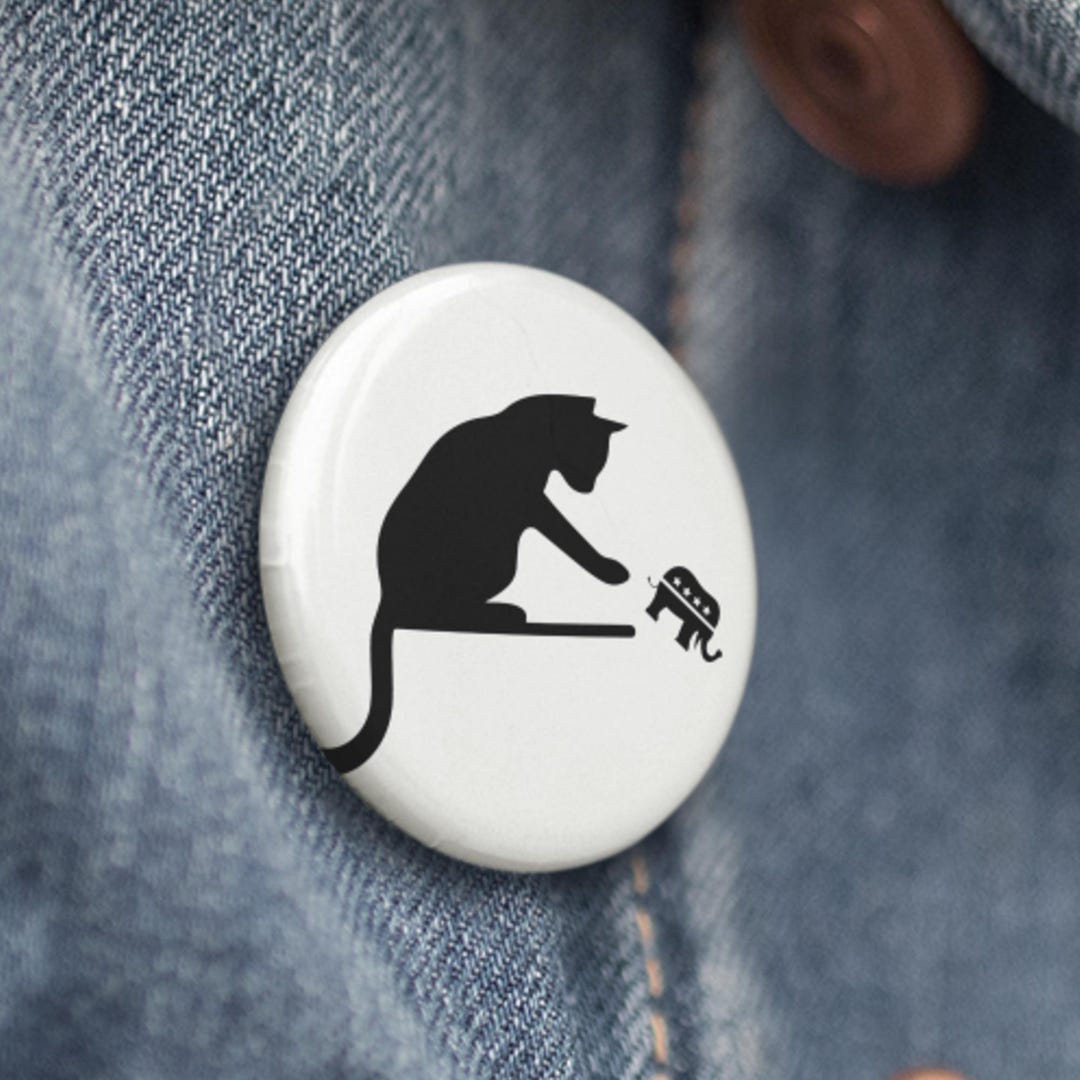 Cats Against JD Vance Vote for Kamala Pin Button, Kamala Harris Pins ...