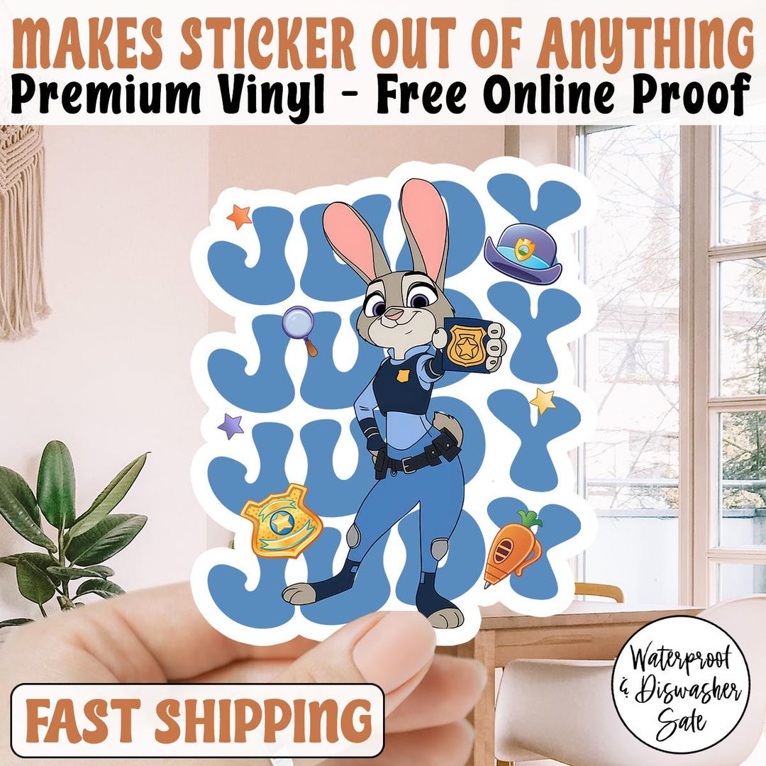 Zootopia Judy Hopps Charaktere Aufkleber/Automagnet, süßer ...