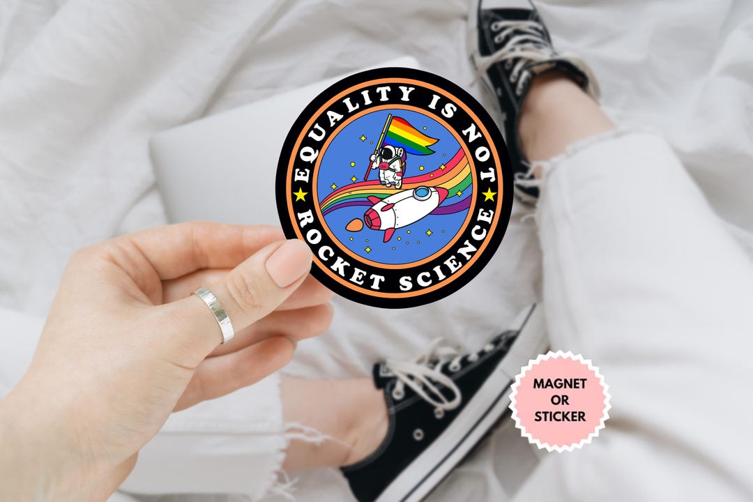 Lgbt Equality Not Rocket Science Pride Ally Car Magnet/sticker, LGBTQ ...