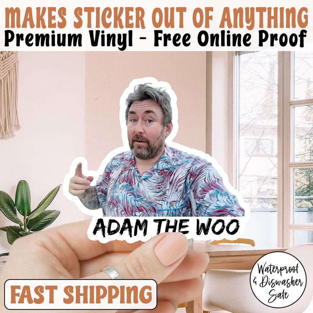 Adam the Woo Sticker/car Magnet | Memorial Sticker, RIP Travel Vlogger ...