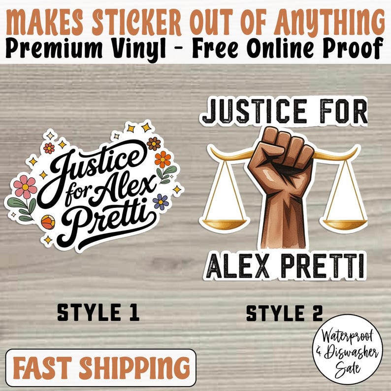 Justice for Alex Pretti Be Pretti Good Floral Sticker/car Magnet ...
