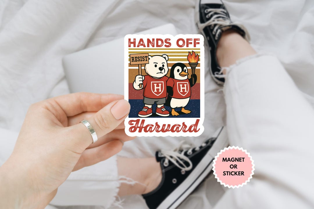 Hands off Sticker, I Stand With Harvard Car Magnet/sticker, Hand off ...