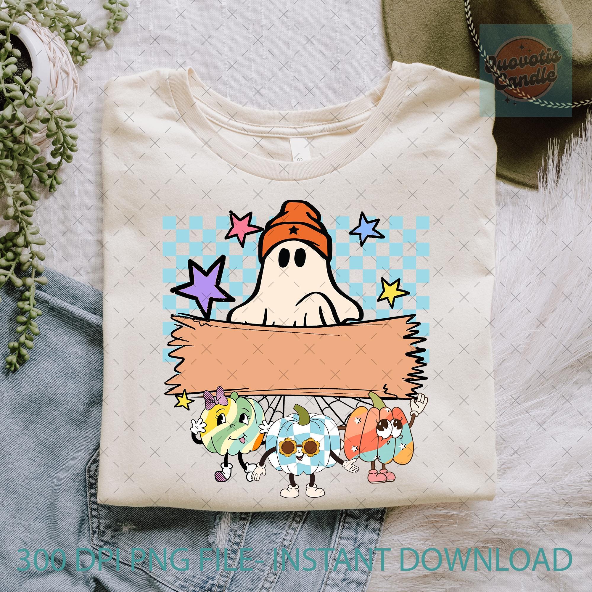 Cute Ghost Custom Name Halloween PNG Bundle, Cute Ghost Png, Halloween ...