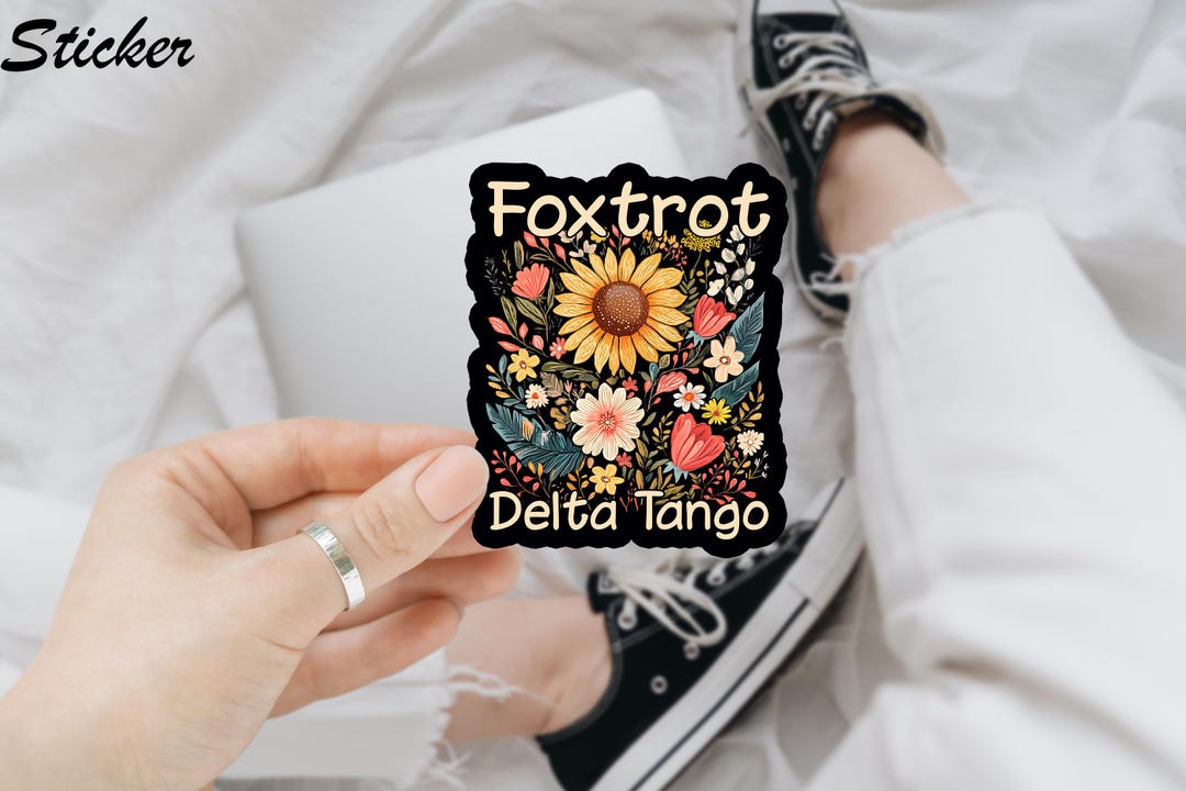 Floral Foxtrot Delta Tango Anti Trump Car Magnet/sticker, Flowers FDT ...