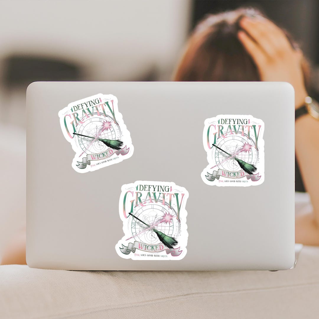 Wic.ked Defying Gravity Sticker, Wicked the Musical Wizard of Oz ...