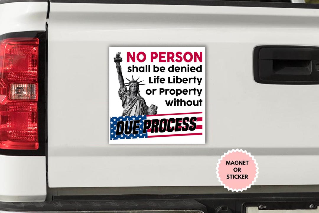 Due Process Where's Kilmar Sticker/car Magnet, Anti-authoritarian ...
