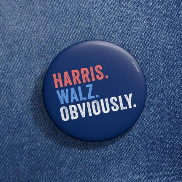 Harris Walz Pin Button - Etsy