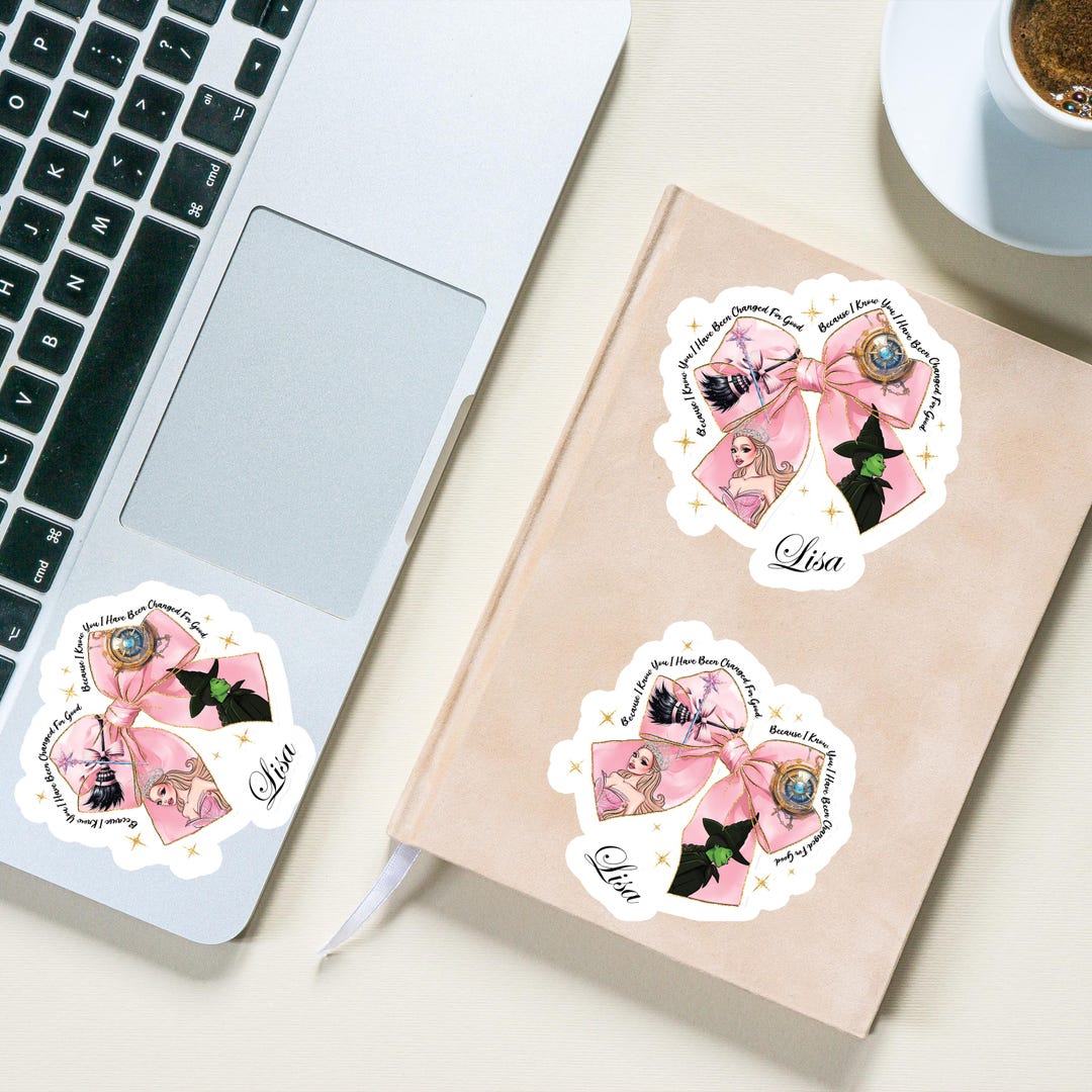 Wic.ked Custom Name Sticker, Wicked the Musical Wizard of Oz Stickers ...