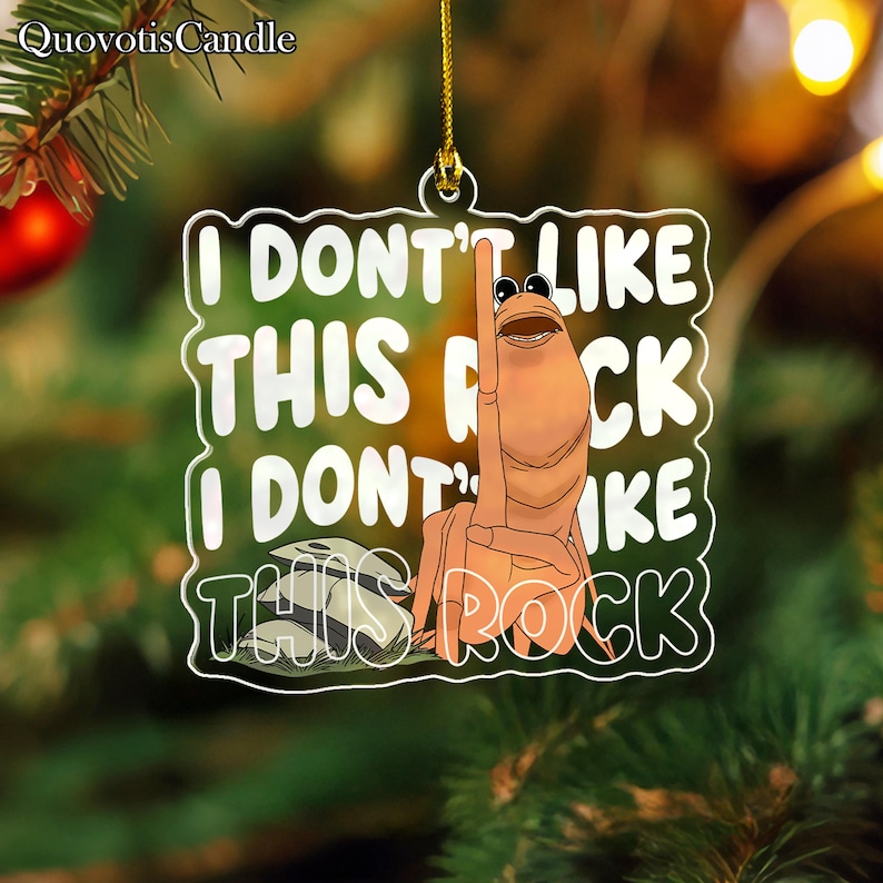 I Don't Like This Rock Marcus the Worm Ornament, Meme Ornament, Funny ...