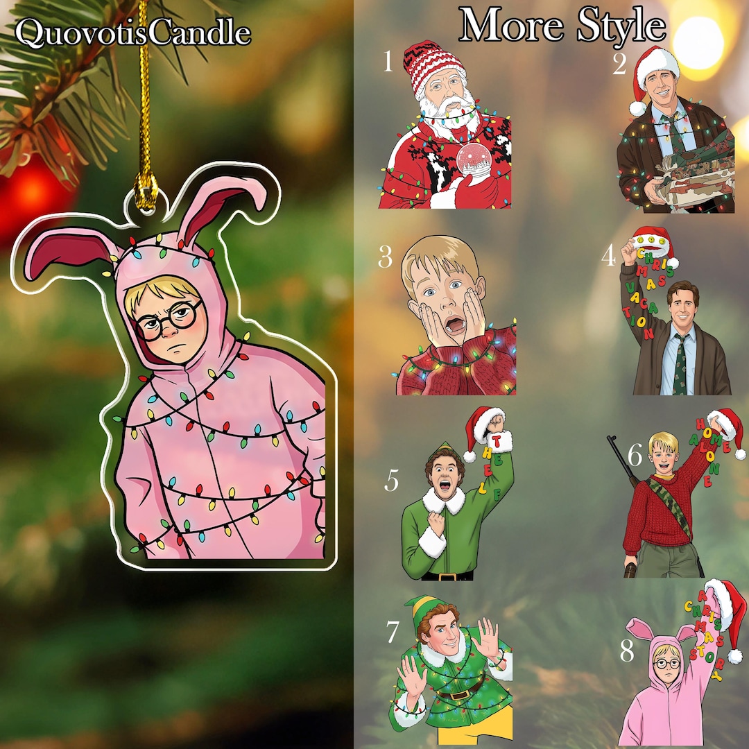 Personalized Character Movie Ornament, Kelvin Home Alone, Buddy the Elf ...