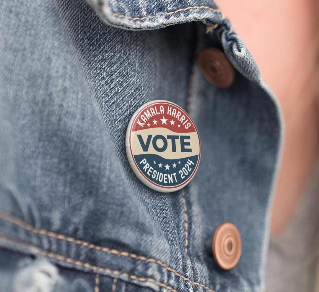 Vote Kamala Harris 2024 President 2024 Pin Button , Kamala Pins Buttons ...