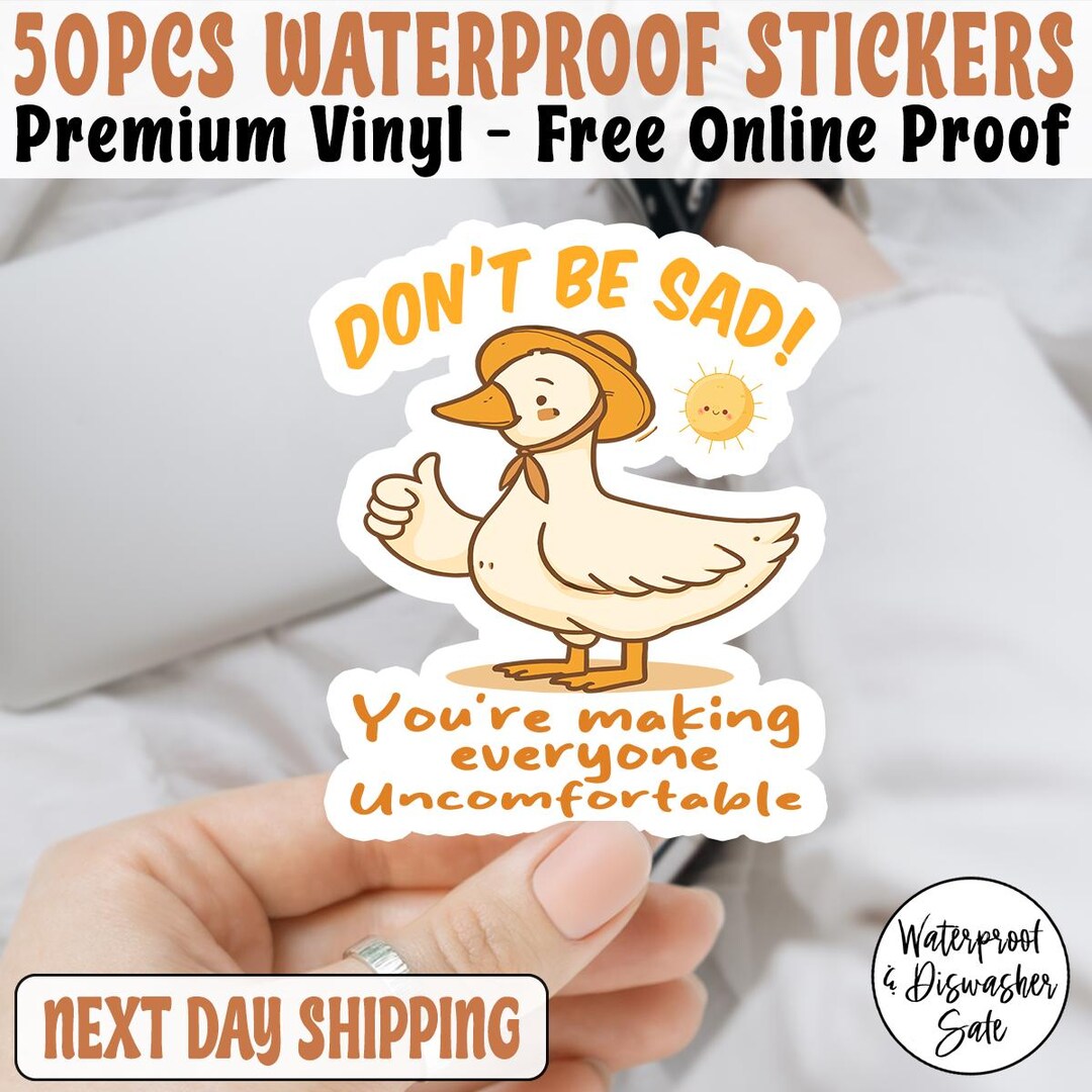 Don't Be Sad Goose Sticker/car Magnet,funny Christmas Goose Sticker ...