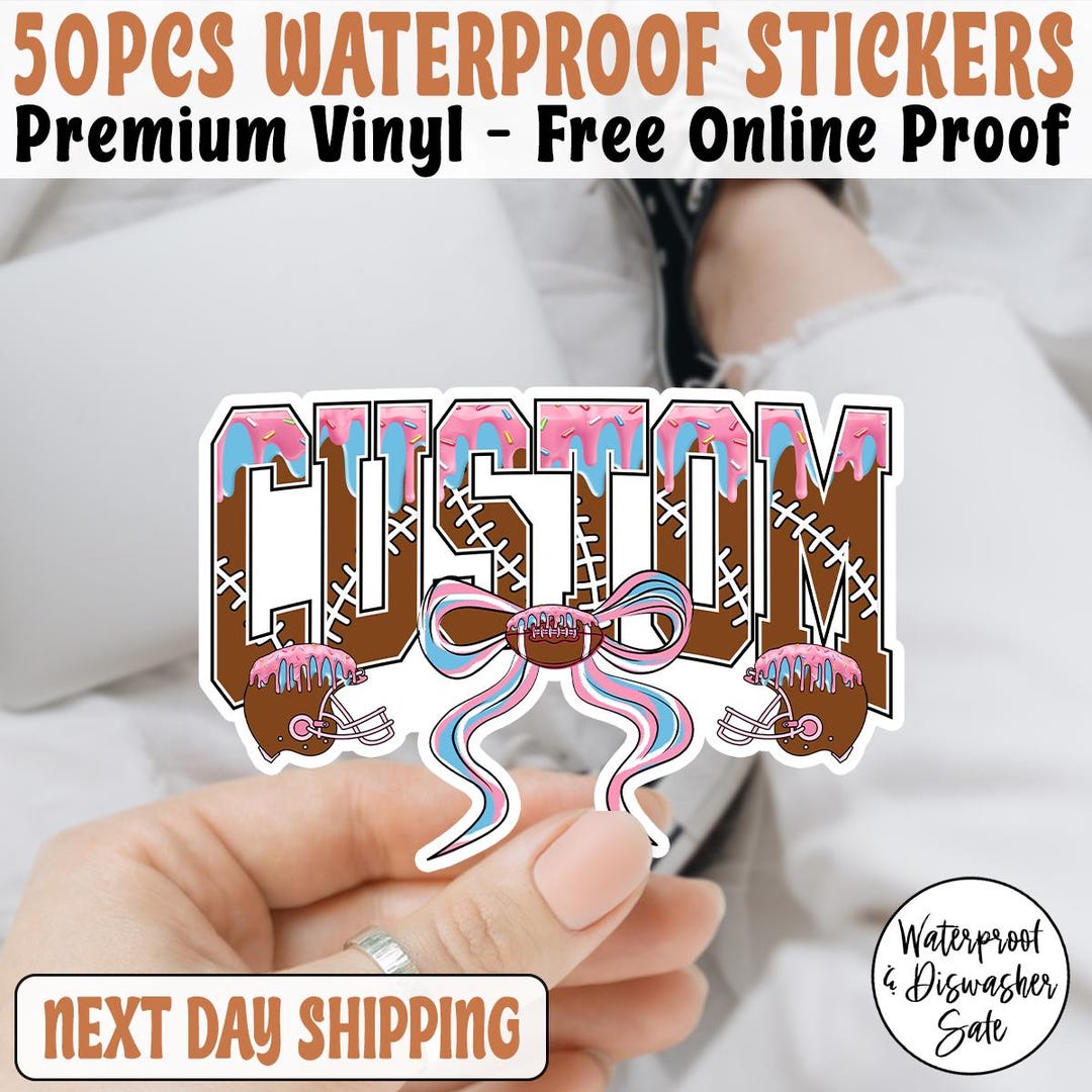 Custom Football Drip Varsity Sticker/car Magnet, Personalized Football ...