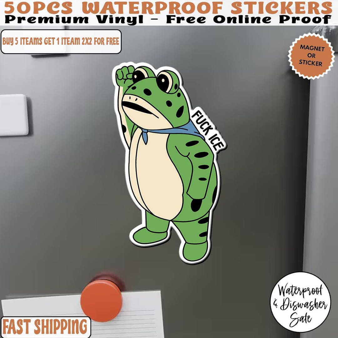 Portland Frog Resist Anti Trump Sticker/car Magnet, Frog Portland Meme ...