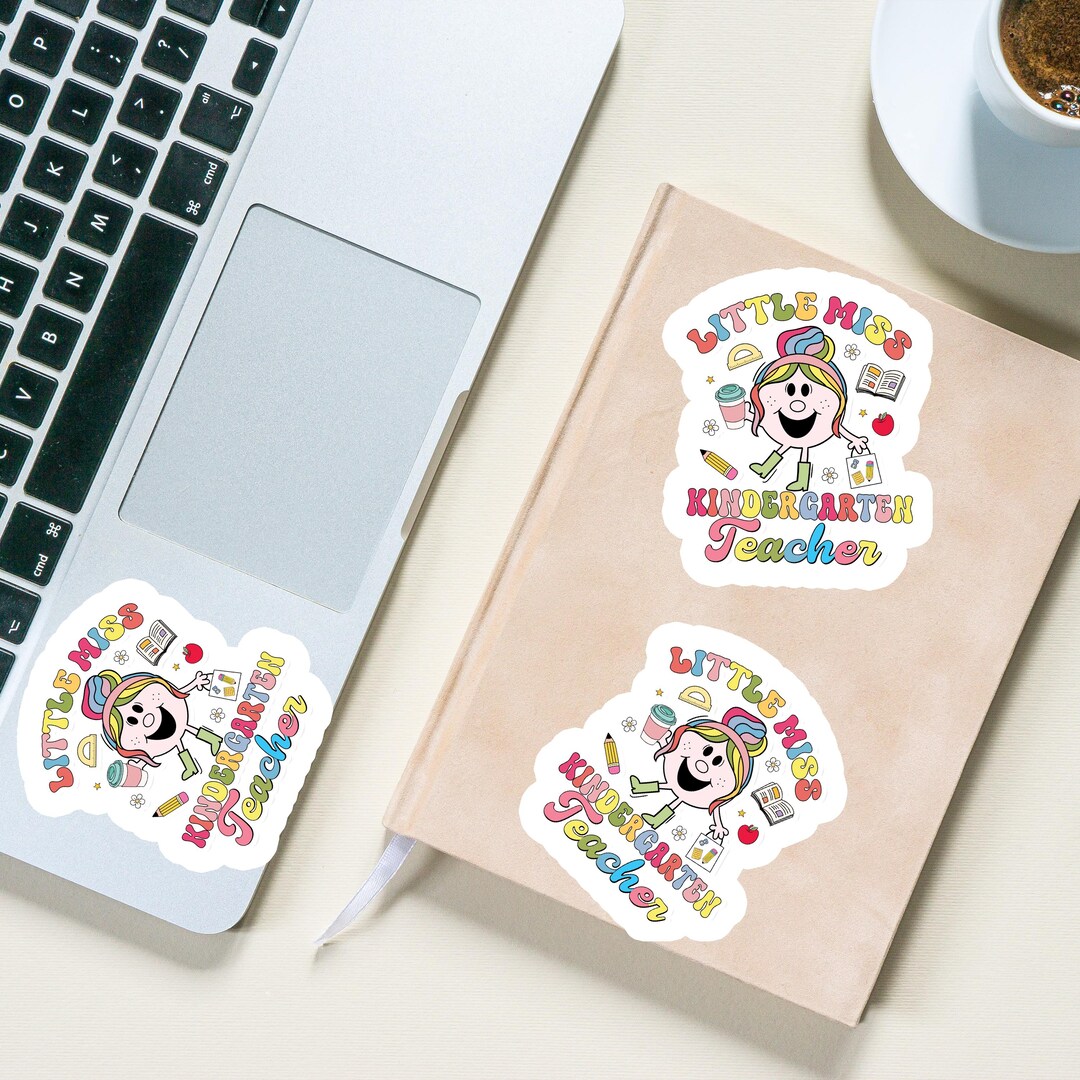 Little Miss Kindergarten Teacher Sticker, Happy 100 Days of School ...