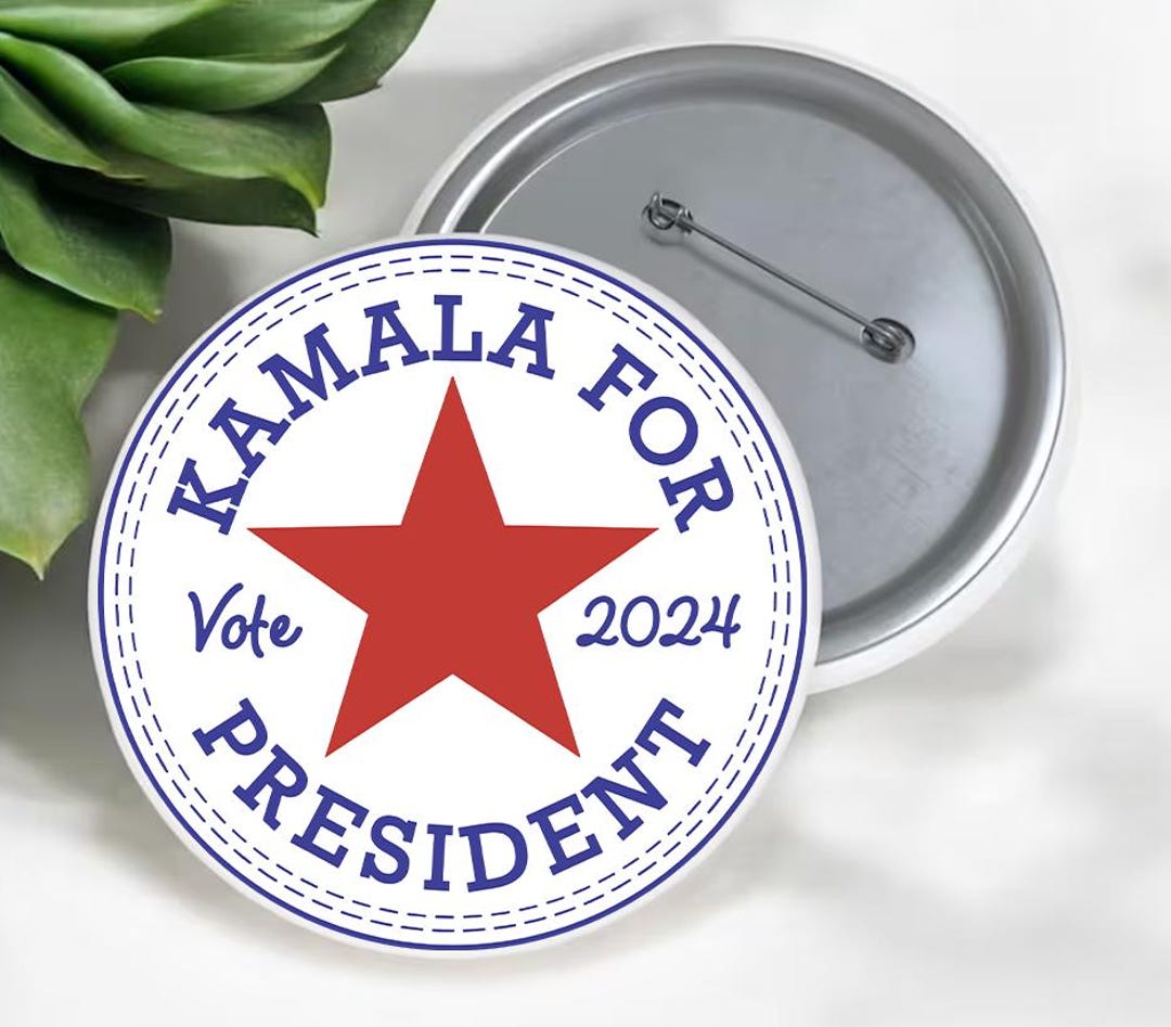 Kamala for President Vote 2024 Pin Button, Kamala Pins, Harris and Walz ...