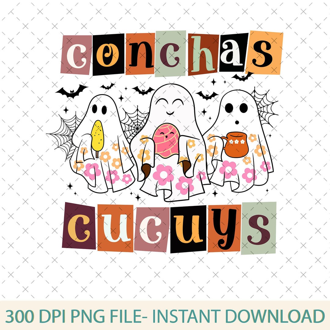 Conchas Cucuys Mexican Spooky Ghost Halloween PNG, Conchas Cucuys Png, Mexican Ghost Png, Ghost ...