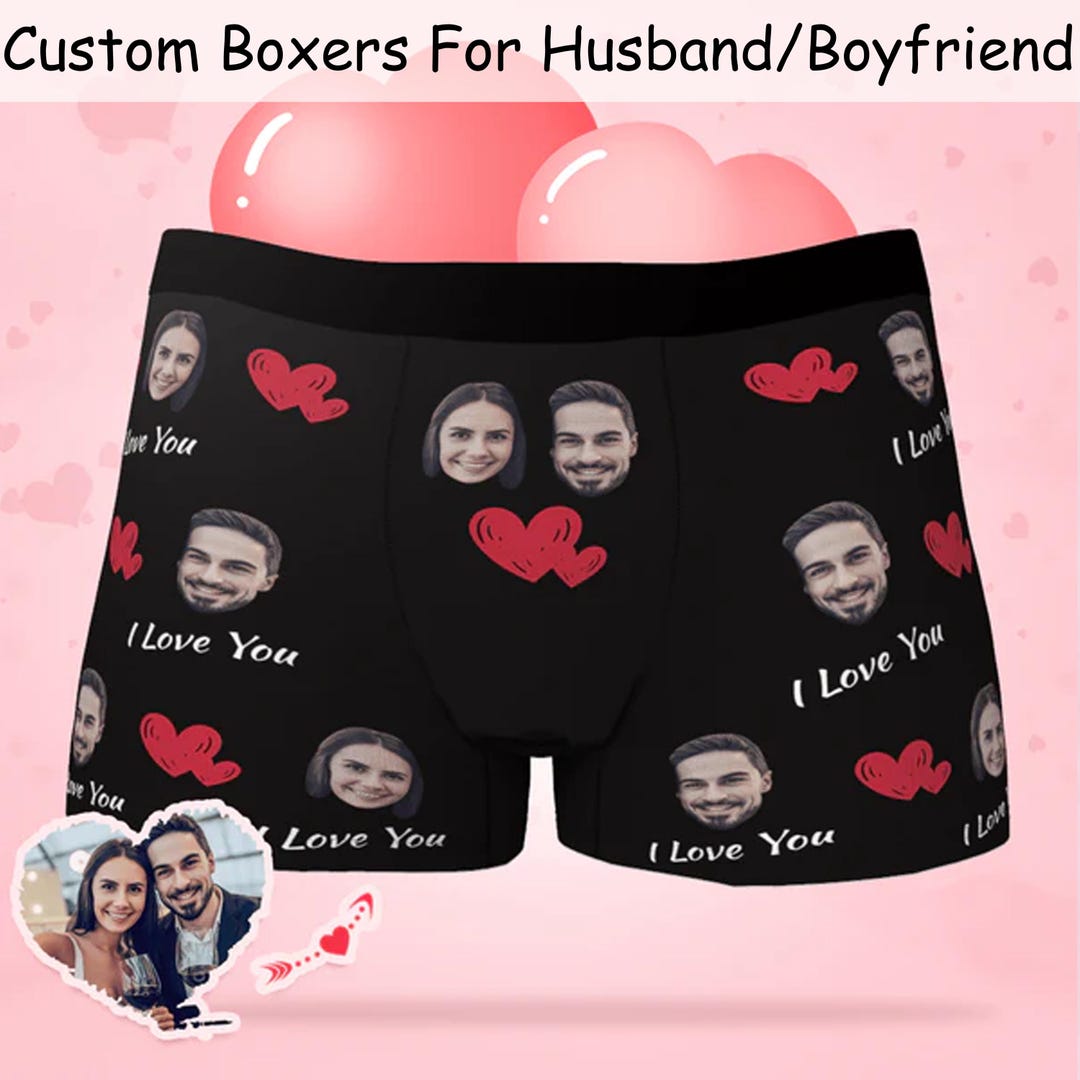 Personalized Underwear for Men, Underwear With Photo, Face Boxers ...