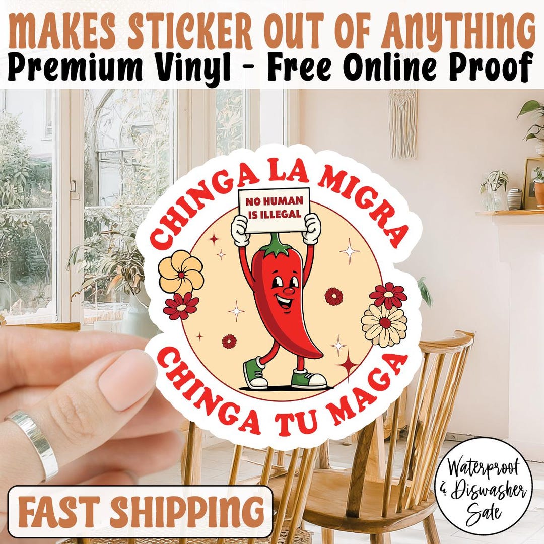 Chinga La Migra Abolish ICE Sticker/car Magnet, No ICE Sticker, Pro ...