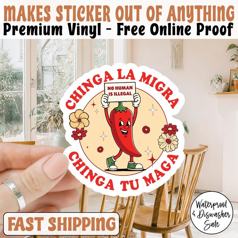 Chinga La Migra Abolish ICE Sticker/car Magnet, No ICE Sticker, Pro ...
