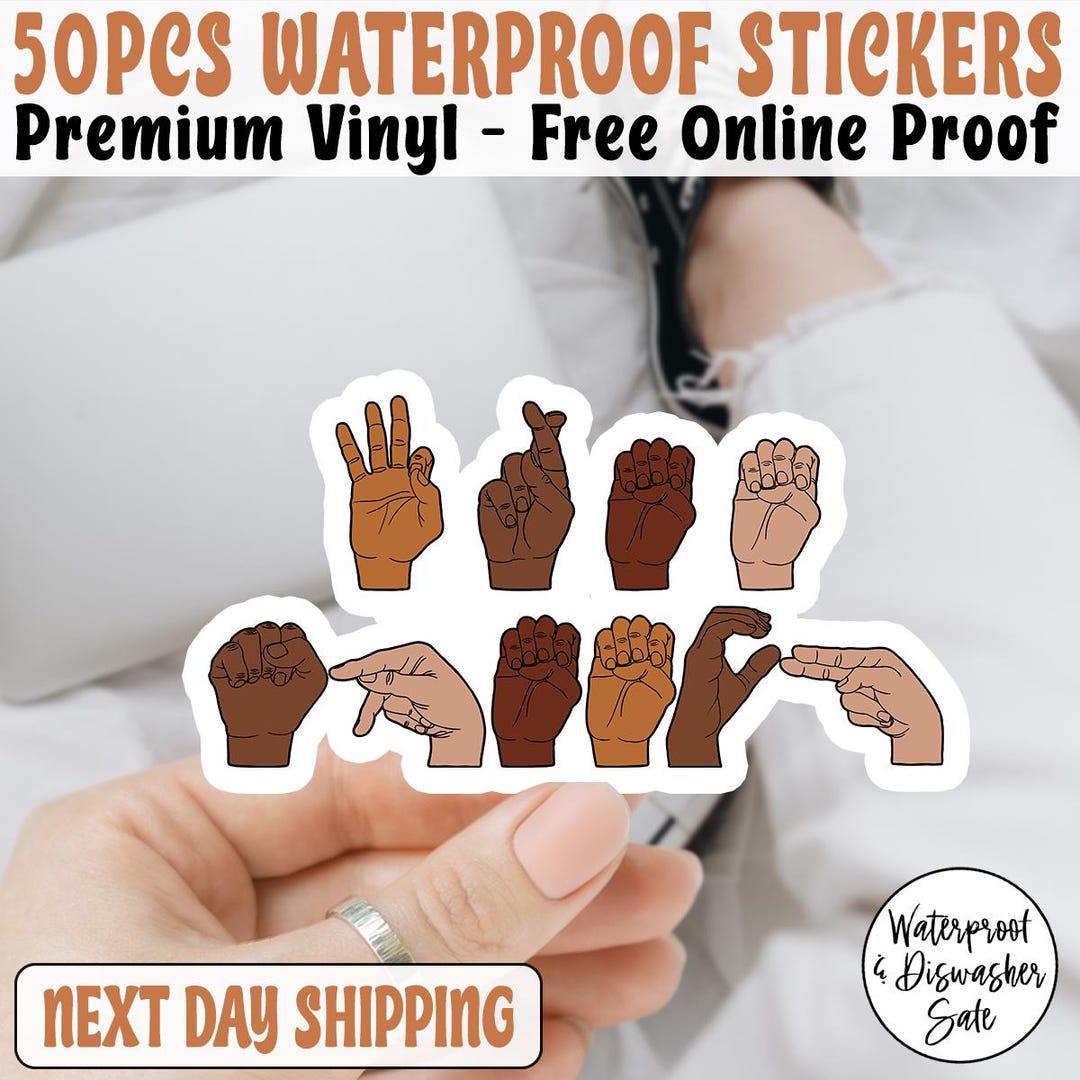 Free Speech Colbert Kimmel Hand Sign Language Sticker/car Magnet ...