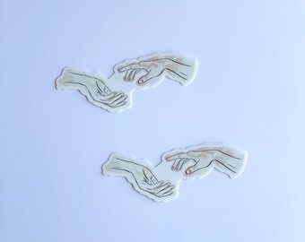 Hand Reaching Out Vinyl Decal Sticker Black - Etsy