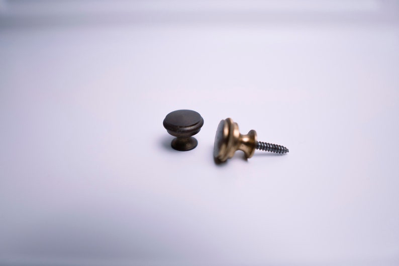 Solid Raw Brass Mini Knob - Etsy