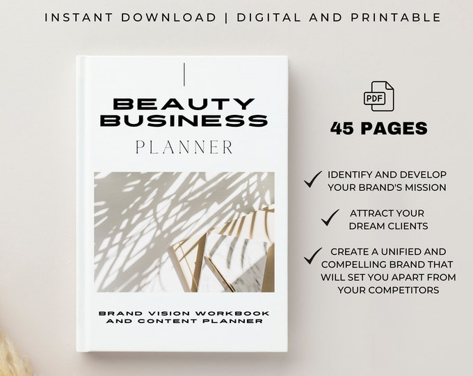 Business Brand Planner. Create Your Own Brand Workbook. Includes Logo ...
