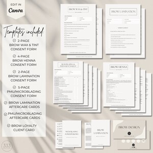 Permanent Makeup Forms, Brow Consultation, PMU Consent Form, Canva ...